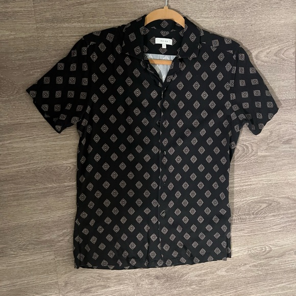 Reiss | Shirts | Reiss Short Sleeve Shirt Medallion Print | Poshmark